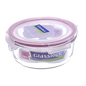 Glasslock RP524 Round Oven Safe Food Glass Containers, 720-ML (24½-Ounce or 3-Cups)