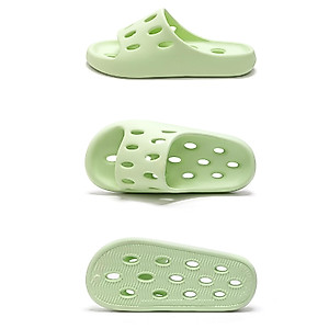 Cozshoery Shower Slippers for Women and Men, Quick Drying Pool Slides Lightweight Beach Sandals with Drain Holes