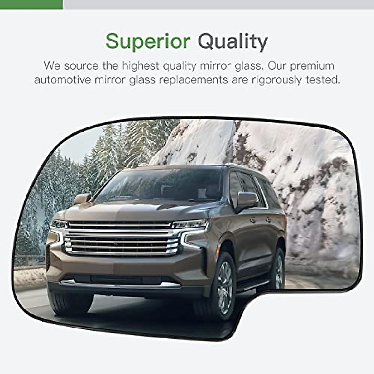 SCITOO Exterior Mirror Replacement Glass Driver Left Side Power Heated Signal fit for 2003-2007 for Chevy Silverado Suburban for GMC Sierra Yukon Replacement Tow Mirror