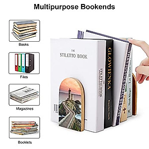 Custom Wood Book Ends for Shelves Personalized Design Bookends Add Your Photo Image Text Pack of 1 Office Book Stand Book Holders Stopper for Family Office School (8 * 12.8cm/3.1 * 5in)