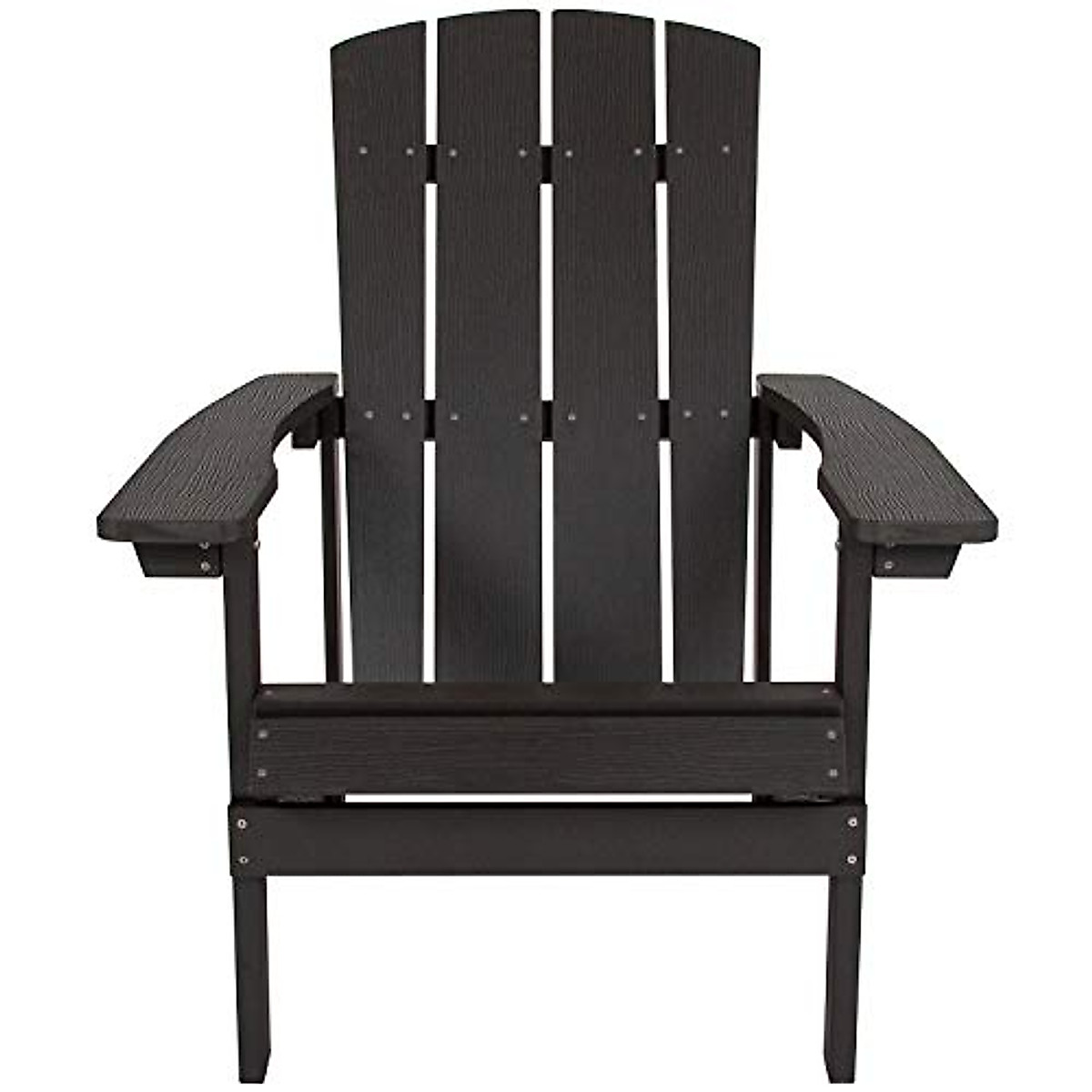 Flash Furniture Charlestown Poly Resin Adirondack Chair - Slate Gray - All Weather - Indoor/Outdoor - Set of 2