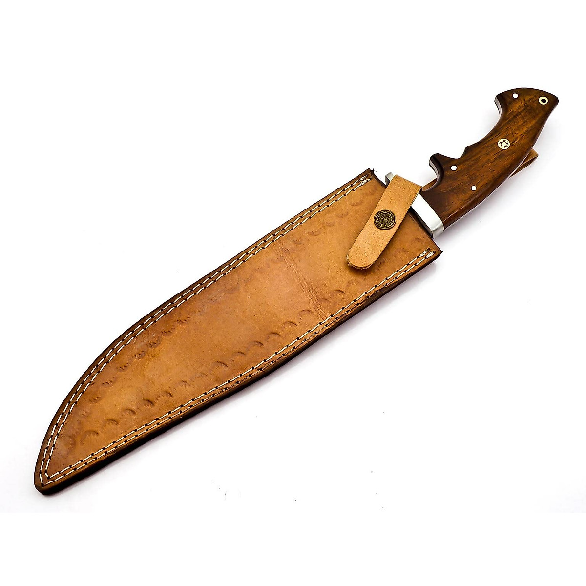 UK UNIQUE SHARP KNIVES D2 Stainless Steel BK-3046 Handmade 16.00 Inches Full tang Hunting Knife -Beautiful Rose Wood Handle