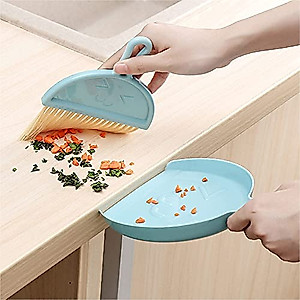3PCS Small Broom and Dustpan Set for Home Mini Dust Pans with Brush Set Hand Dustpan and Brush Set Kids Dust Pan and Broom/Dustpan Combo Set Hangable Whisk Broom for Table,Countertop,Sofa,Key Board