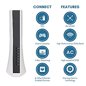 NexusLink Gaming Router Extender | Optimized for Online Gaming, Streaming, and Virtual Reality (VR), High Speed AC1750, MU-MIMO for Low Ping I Two Unit Kit (WB-1750-KIT)