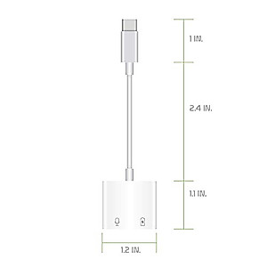 Pro Headphone 3Amp Aux Adapter Compatible with Your Ford 2020 Escape/Kuga Plus USB-C 3.5mm Audio & Hi-Power Charging Port (Charge While You Listen)