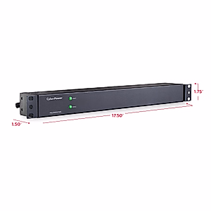CyberPower PDU30BHVT8R Basic PDU, 208-230V/30A (Derated to 24A), 8 Outlets, 10ft Power Cord, 1U Rackmount
