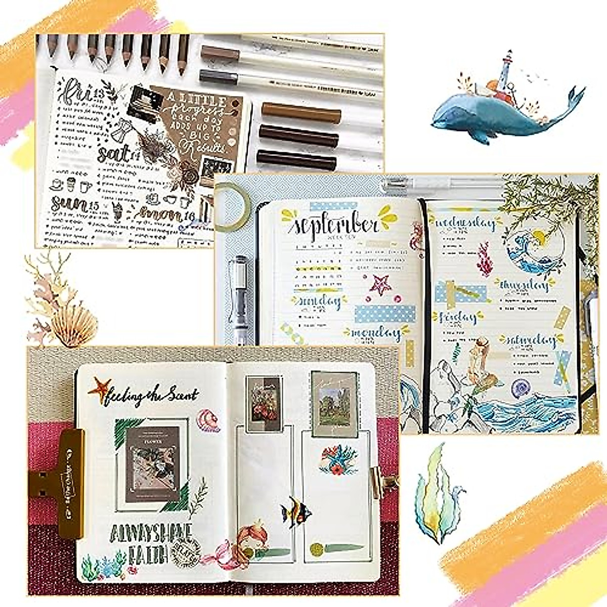 Rub on Transfers for Crafts, 16Sheets Marine Theme Rub on Transfer Stickers Rub on Stickers Transfer Stickers Rub on Transfer Rub on Transfer Paper Rub on Decals Transfers for Crafts for Scrapbooking