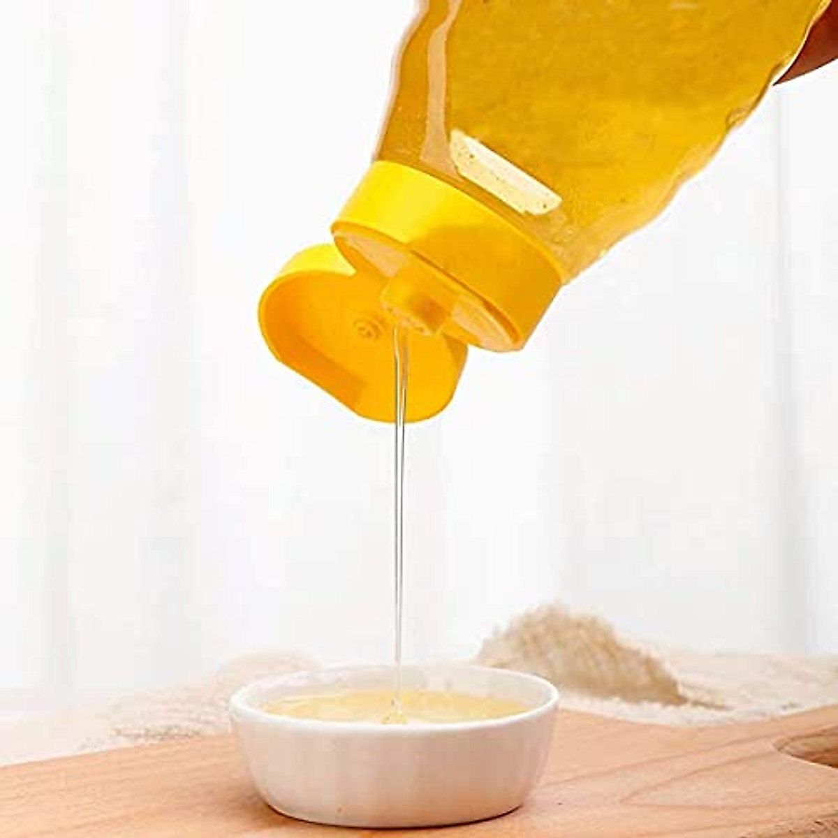 Bekith 16 Pack Empty Plastic Honey Bottles, 6.6oz Plastic Honey Jars with Flip-top Caps, Squeeze Honey Bottle Container for Storing and Dispensing