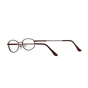 Brooks Brothers Men's BB 491 Oval Prescription Eyewear Frames, Bronze on Black/Demo Lens, 49 mm