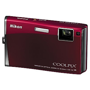 Nikon Coolpix S60 10MP Digital Camera with 5x Optical Vibration Reduction (VR) Zoom (Crimson Red)