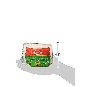 Melitta Basket Coffee Filters, White for 8-12 Cup , 200 ct