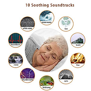 Vonokee Aromatherapy Essential Oil Diffuser,White Noise Machine,Mist Humidifier with 7 LED Color Lights,10 Soothing Sounds,Night Light,Timer, Waterless Auto Shut off Sleep Sound Machine (White)