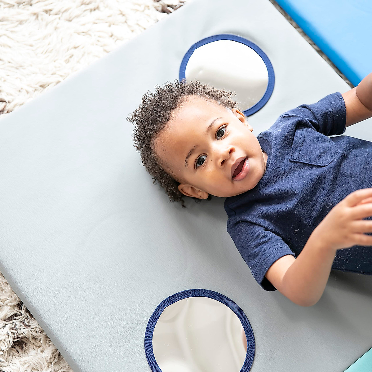 ECR4Kids SoftZone 123 Look at Me Activity Mat, Folding Playmat, Contemporary