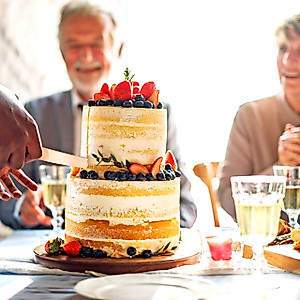 J&A Homes Rose Gold Wedding Cake Knife Server Set and Toasting Flutes - Reception Bride Groom Wedding Party Champagne Glasses Pie Cake Cutting Engagement Gift