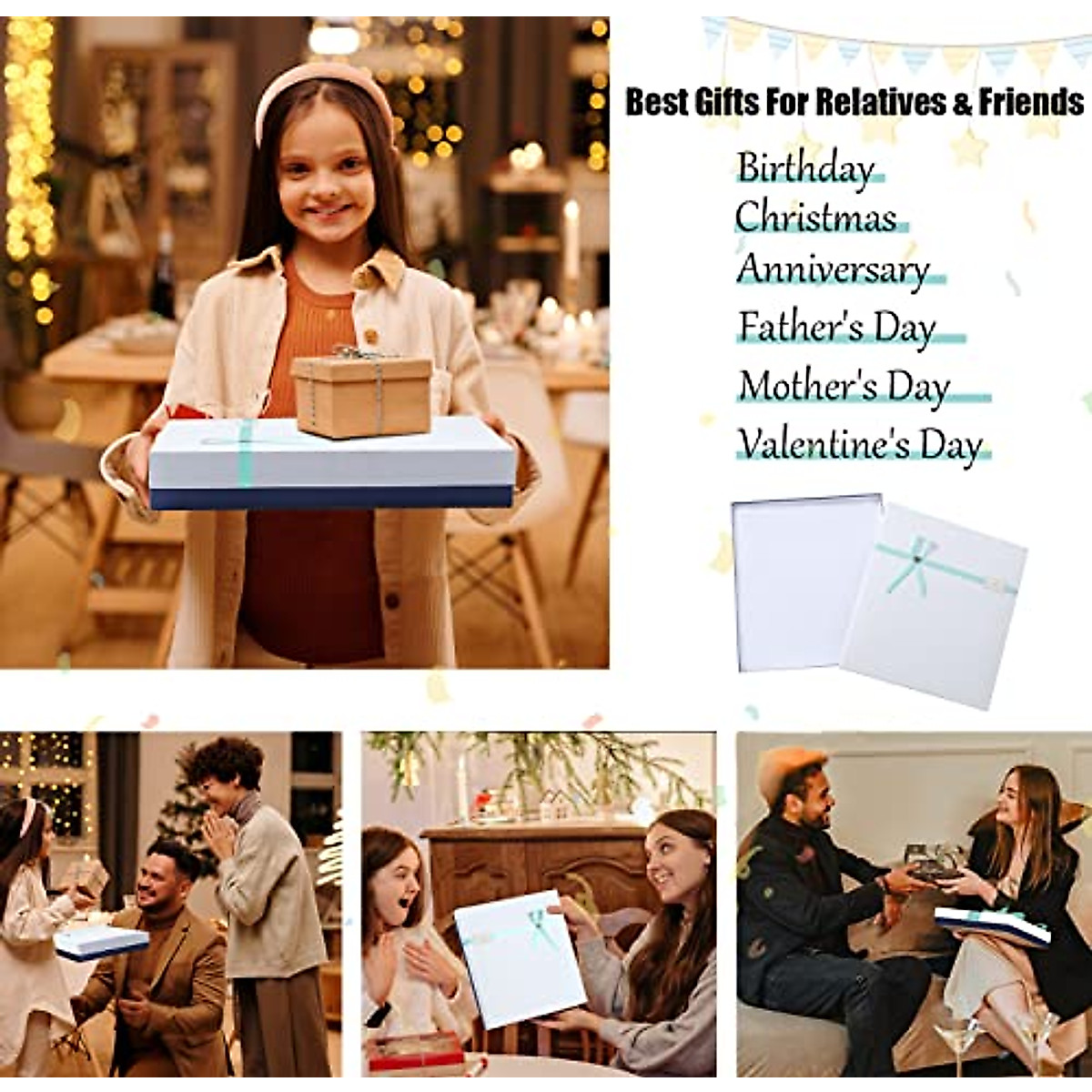 GCQC Checkered Throw Blanket, Knitted Checkerboard Grid Gingham Warmer Comfort Shaggy Soft Cozy Fuzzy Bed Best Gift Blanket with Box for Home Chair Sofa Couch Camping Travel