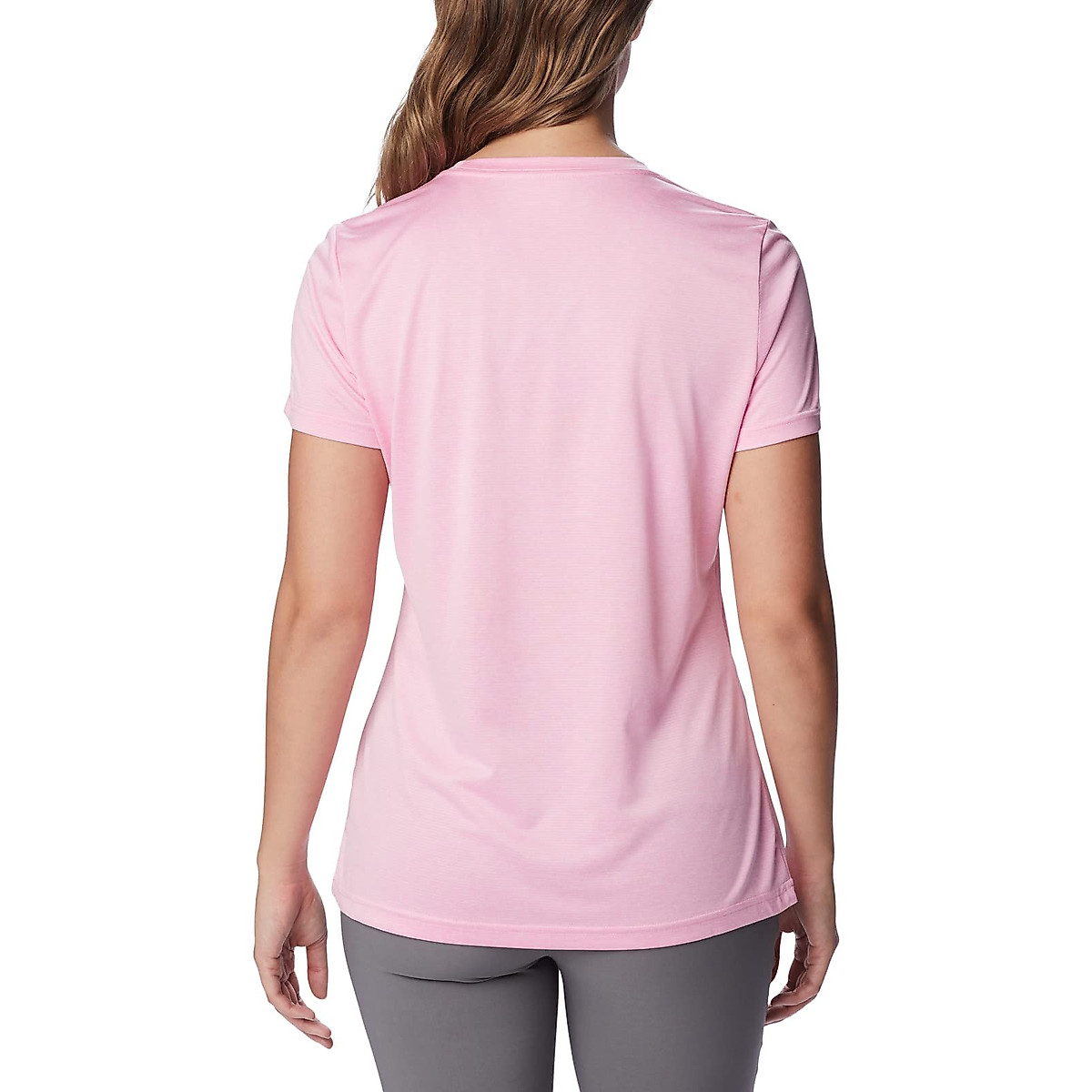 Columbia Women's Hike Short Sleeve Crew, Wild Rose, Large