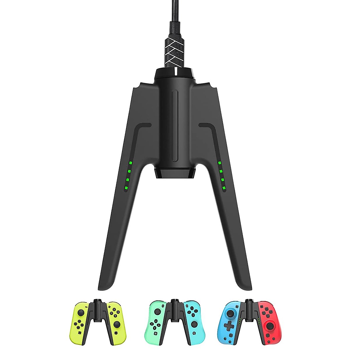 KINVOCA Grip for Nintendo Switch, Charging Grip, Universal Controller Holder for Switch Controller and 3rd Party Controller