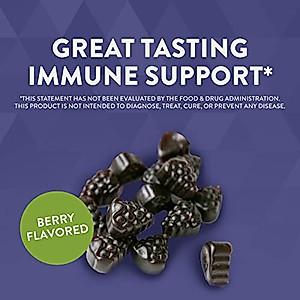 Nature’s Way Sambucus Relief Gummies, Feel Better Faster**, Reactive Support, Clinically Proven South African Geranium, with Elderberry, Vitamin C & Zinc, 60 Gummies