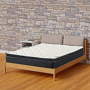 Greaton, 9-Inch Medium Firm Pillow Top Heavier Pocket Coil Spring Hybrid Mattress, Motion Isolation with Durable Support, Bed in a Box, Twin, White