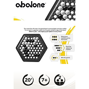 University Games Abalone Marble Strategy Game,Black