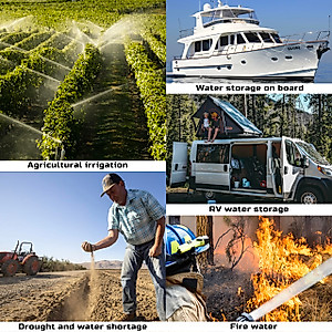 LTCANOPY 240L/60gal Water Storage Bladder,Large-Capacity Foldable Water Bladder Tanks Container,Collapsible Soft Drought-Resistant Water Bag, fire-Fighting Agricultural use Water Tank(240L)…