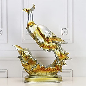 DOUBA Gold Blue Phoenix Wine Rack Wine Bottle Handicraft Bottle Rack Champagne Rack Wine Rack (Color : E, Size