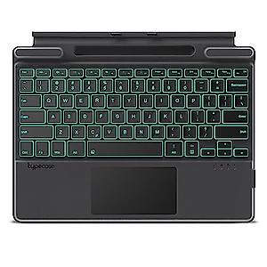 typecase Type Cover for Microsoft Surface Pro 9 Keyboard/Pro 8/Pro X 13 Inch: 11-Color Backlit - Multi-Touch Trackpad - Wireless Magnetic Detachable Keyboard - Slim Portable Keyboard with Pen Holder