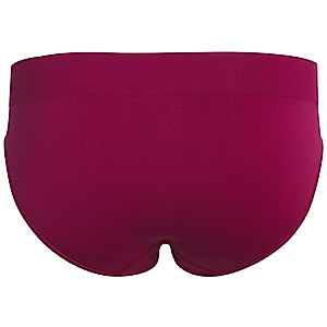 Reebok Women's Bikinis - 6 Pack Microfiber Seamless Womens Bikini Panties - Breathable Underwear for Women (S-XL), Size X-Large, Black/Anemone/Light Grey Melange