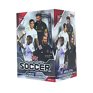 2021 Topps MLS Soccer Blaster Box of Packs with 4 Exclusive Foil Parallel Cards