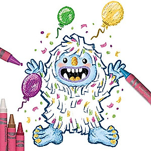 Crayola Confetti Crayons, Multi Color Crayons, Kids Coloring Supplies, 24 Count (Pack of 1)