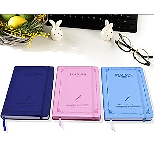 Daily Planner 2023 A5 Hardcover Undated To Do Planners for Women 300 Pages with Bookmark Easy Manage Daily Plan - Pink