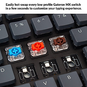 Keychron K5 SE Ultra-Slim Full Size 104 Keys Hot-swappable Wireless Bluetooth/Wired USB Mechanical Keyboard, with Low Profile Gateron Brown Switch RGB Backlight Computer Keyboard for Mac and Windows