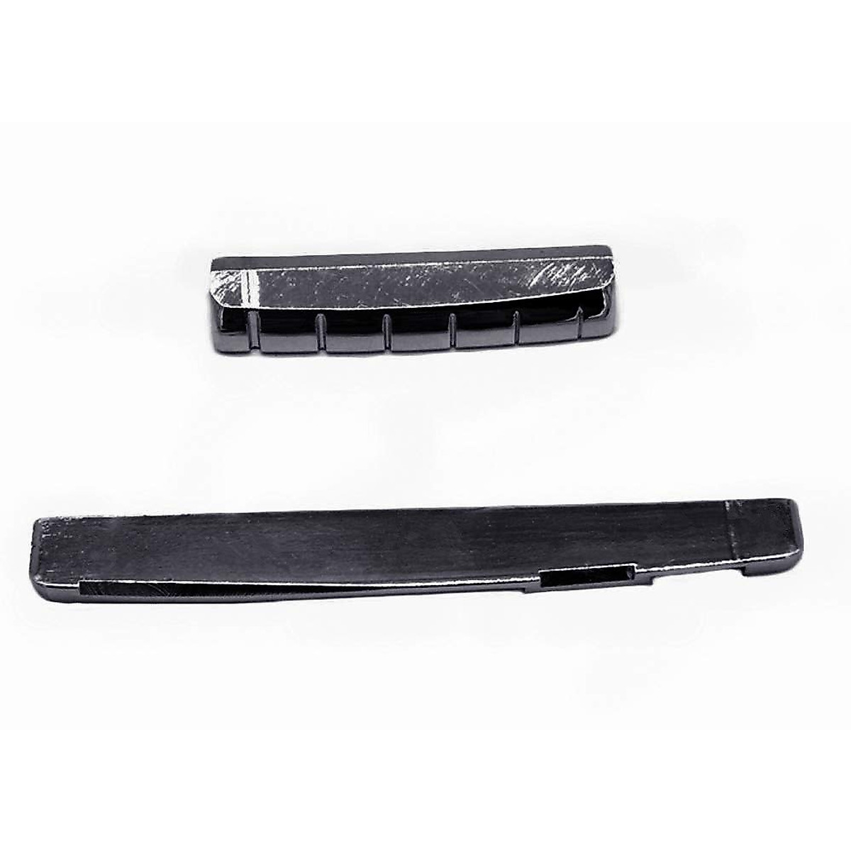 Jiayouy 2Pcs Guitar Nut and Saddle Replacement Music Instrument Parts for 6-String Acoustic Guitar (Black)