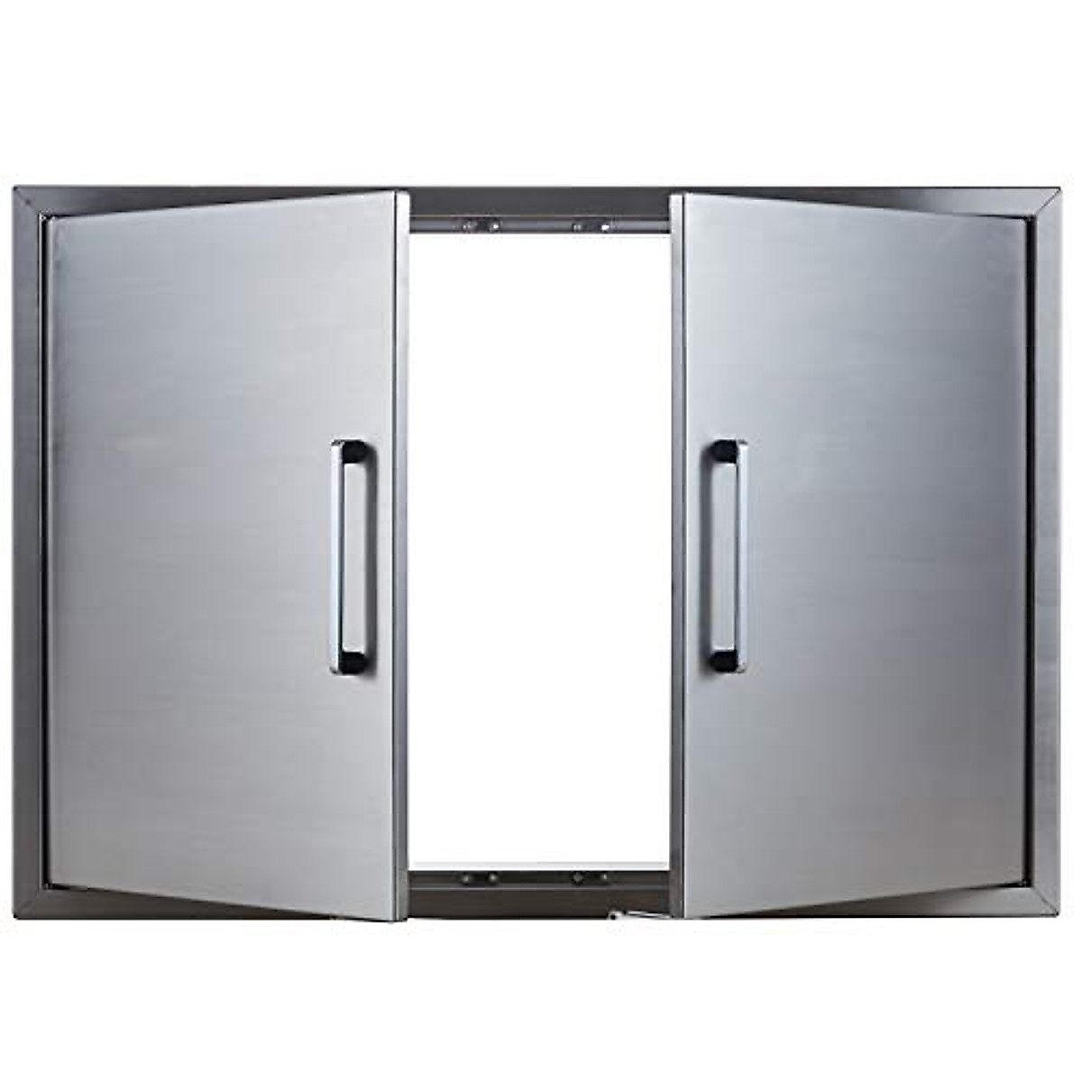Outdoor Kitchen Doors- 30"W x 21"H - Stainless Steel BBQ Double Access Door,Flush Mount for Outdoor Kitchen and BBQ Island