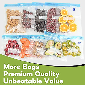 VMstr 60 PCS Food Vacuum Zipper Bags, Sous Vide Bags for Cooking(10.24 * 11.02in), Use with Food Handheld Vacuum Sealers