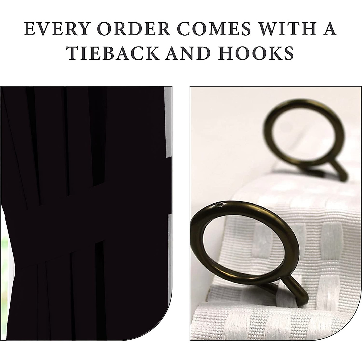 White House Linen Double Pinch Pleat Draperies Extra Long Solid Curtains 2 Story Window Hall Theater Room Office Room Partition Attractive Polyester (Black, 60 Inch Wide by 144 Inch Long- 1 Panel)