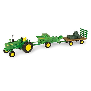 ERTL John Deere Haying Set - 1:32 Scale - Collectible John Deere Toys - Authentic Die-Cast Farm Toys - 3 Years and Up