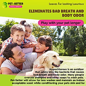 Pet-Setter Animal Wound and Skin Care Spray for all Pets Dog and Cat Cleanser Will Soothe Skin Irritations Treat Cuts Provide Itch Relief Eliminate Pet Odor Even Bad Breath Made in USA 16 Oz