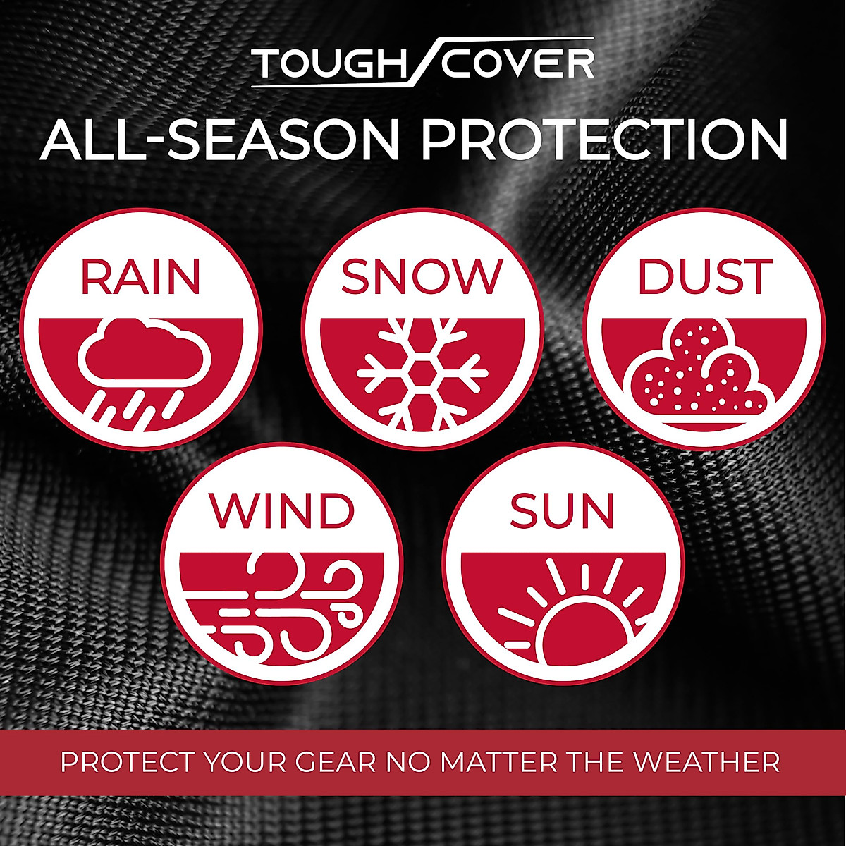 Tough Cover Snow Blower Cover - Certified Waterproof, Heavy Duty 210D Marine Grade Fabric - Universal Outdoor Protection for Snow Blower