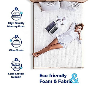 Olee Sleep 9 Inch I-Gel Multi Layered Memory Foam Matress Mattress, King, White