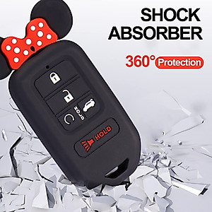 Akkya for Honda Key Fob Cover Keychain Accessories 0216