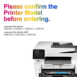 Uniwork Compatible 202X M281fdw Toner Cartridge Replacement for HP 202X 202A CF500X CF500A Compatible with Laserjet Pro MFP M281fdw M281cdw M254dw M281 M281dw M280nw Toner Printer (B/C/M/Y, 4 Pack)