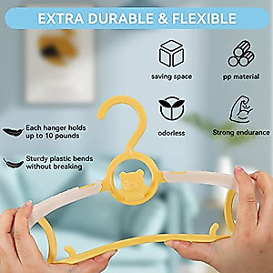 40 Pack Baby Hangers,Adjustable Plastic Children Coat Hanger,Non-Slip and Extendable Laundry Infant Hangers,Baby Nursery Closet Hangers,Baby Clothes Hangers for Girl Boy Toddler Children Hangers