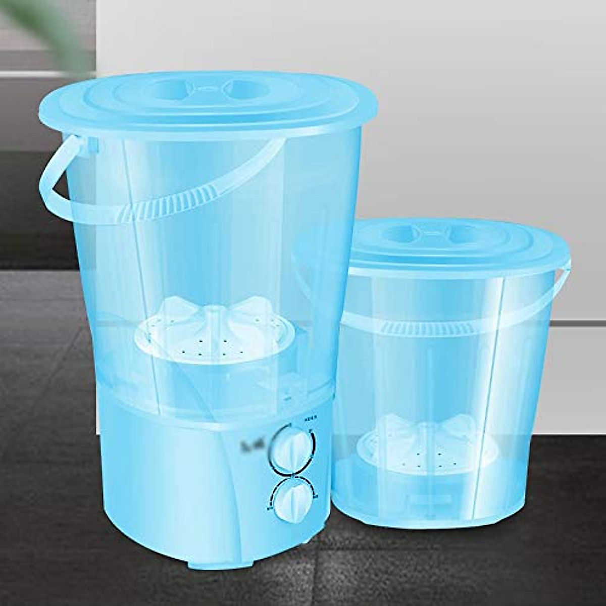 ZLXDP 4.5kg Mini Washing Machine Split Bucket Three Barrels Socks Underwear Short-Sleeved Shirt (Color : D)