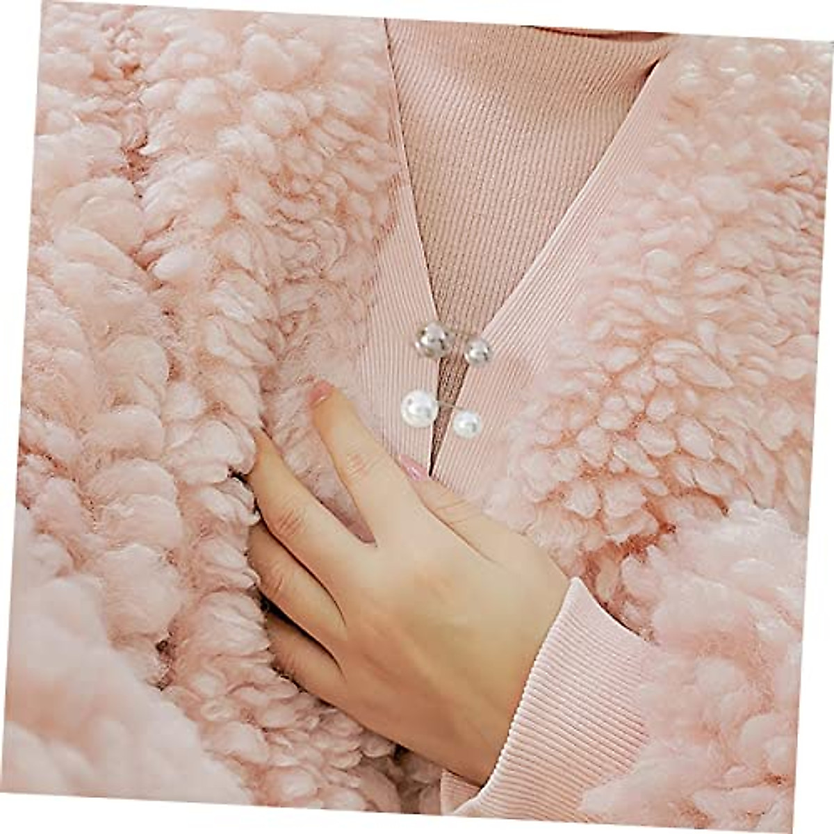 RORPOIR 10pcs Anti Exposure Brooch Silk Scarf for Hair Pearl Brooch Wedding Decoration Pearl Corsage Cardigan Collar Clip Peal Breast Scarf Brooch Pin Shawl Buckle Shawl Brooch Pendant