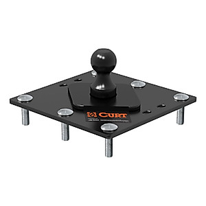 CURT 61100 Over-Bed Fixed Ball Gooseneck Hitch, 30,000 lbs, 2-5/16-Inch Ball , Black