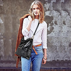 Montana West Vegan Leather Tote Handbag for Women Concealed Carry Purse Hobo Ruched Shoulder Bag Crossbody Bag MWC-G072BK