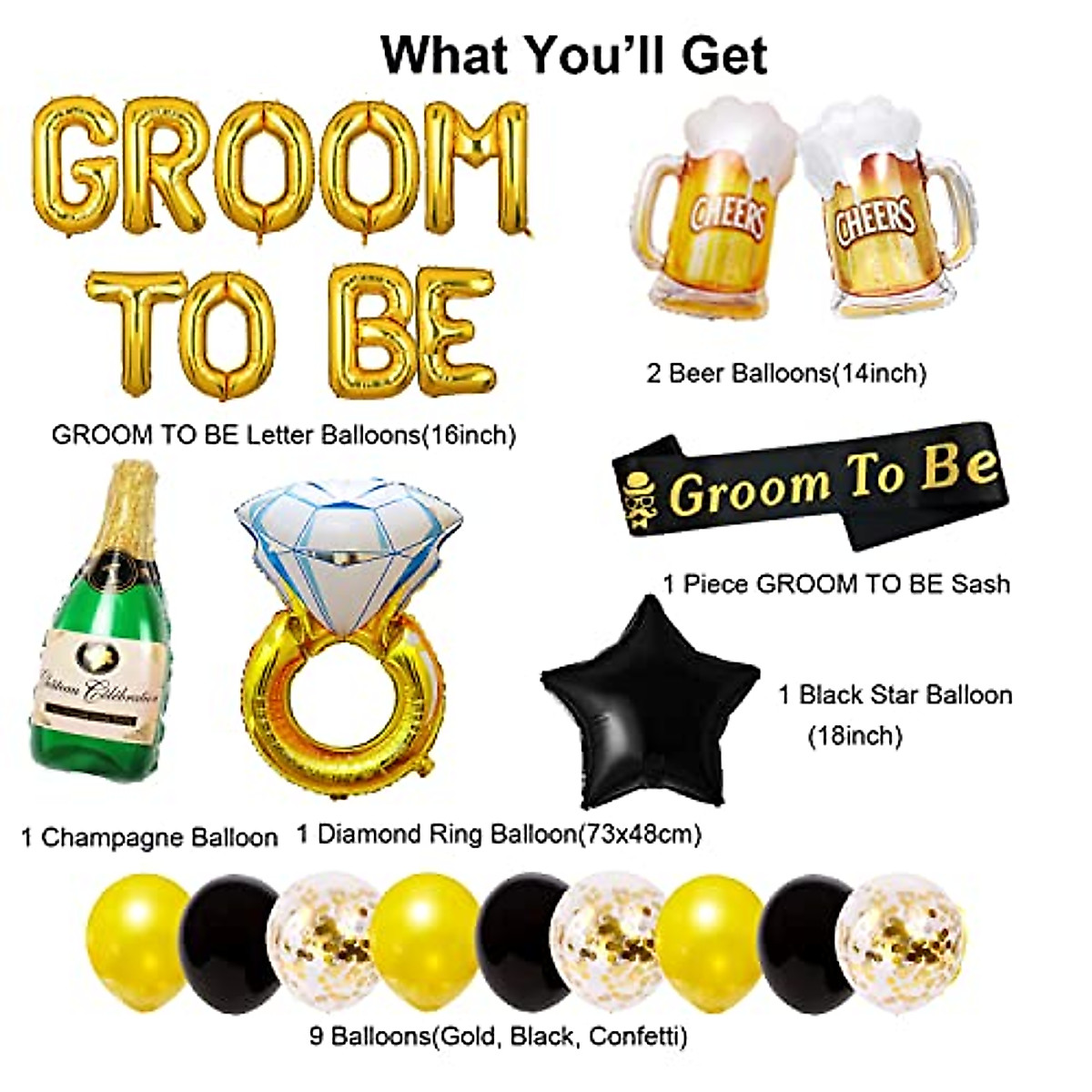 Bachelor Party Decorations for Men | Groom To Be Party Supplies