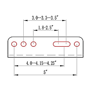 Universal Zero Turn Mower Trailer Hitch - 3/16'' Thick and Heavy Duty Steel Lawn Trailer Hitch Mount (3"-5")
