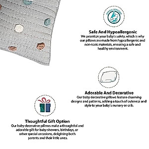 Crane Baby Decorative Quilted Pillow, Rainbow